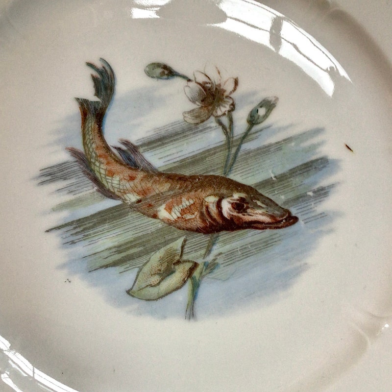 Limoges Fish Plates - Etsy