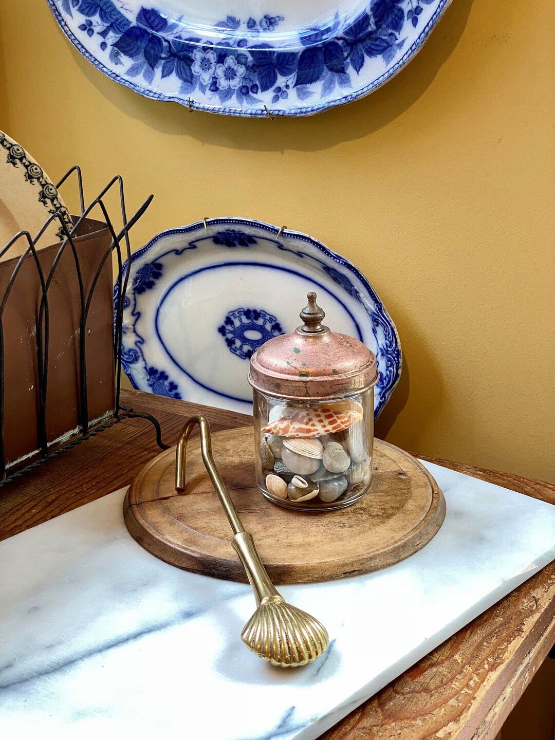 Beautiful Brass Shell Damper Pull - Etsy