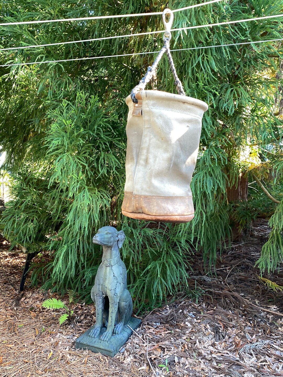 Fabulous Heavy Canvas & Leather Tote Add a Plant for Fabulous Porch ...