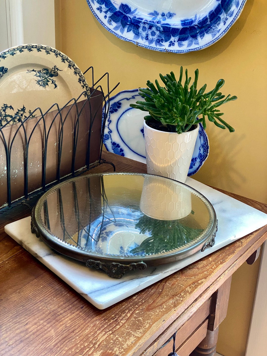 Vintage French Mirrored Plateau so Many Ways to Use This Throughout ...