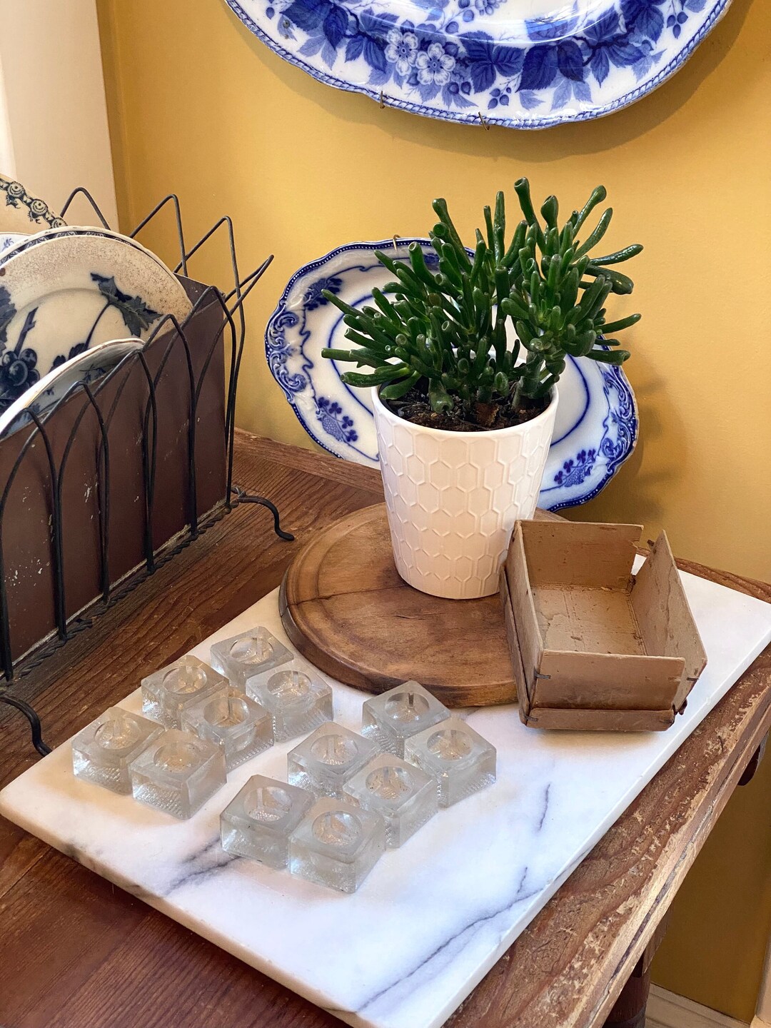 Set of 12 Antique Glass Salt Cellars Beauty for Your Table - Etsy