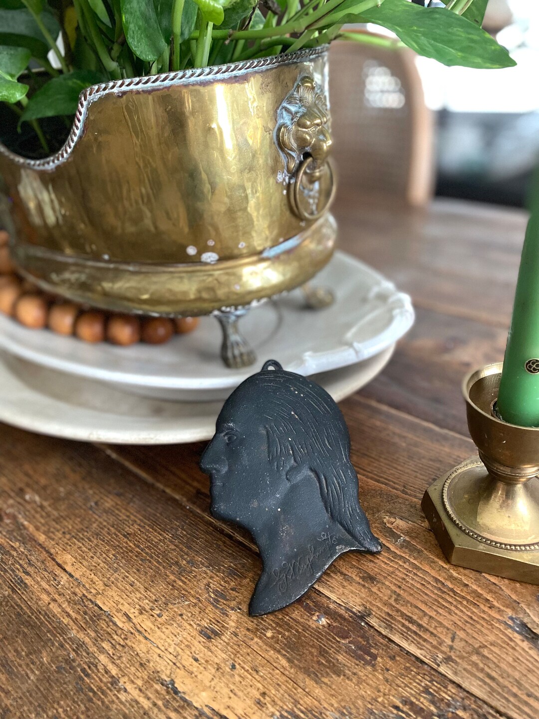 Beautiful Cast Iron George Washington Silhouette Perfect Library or ...