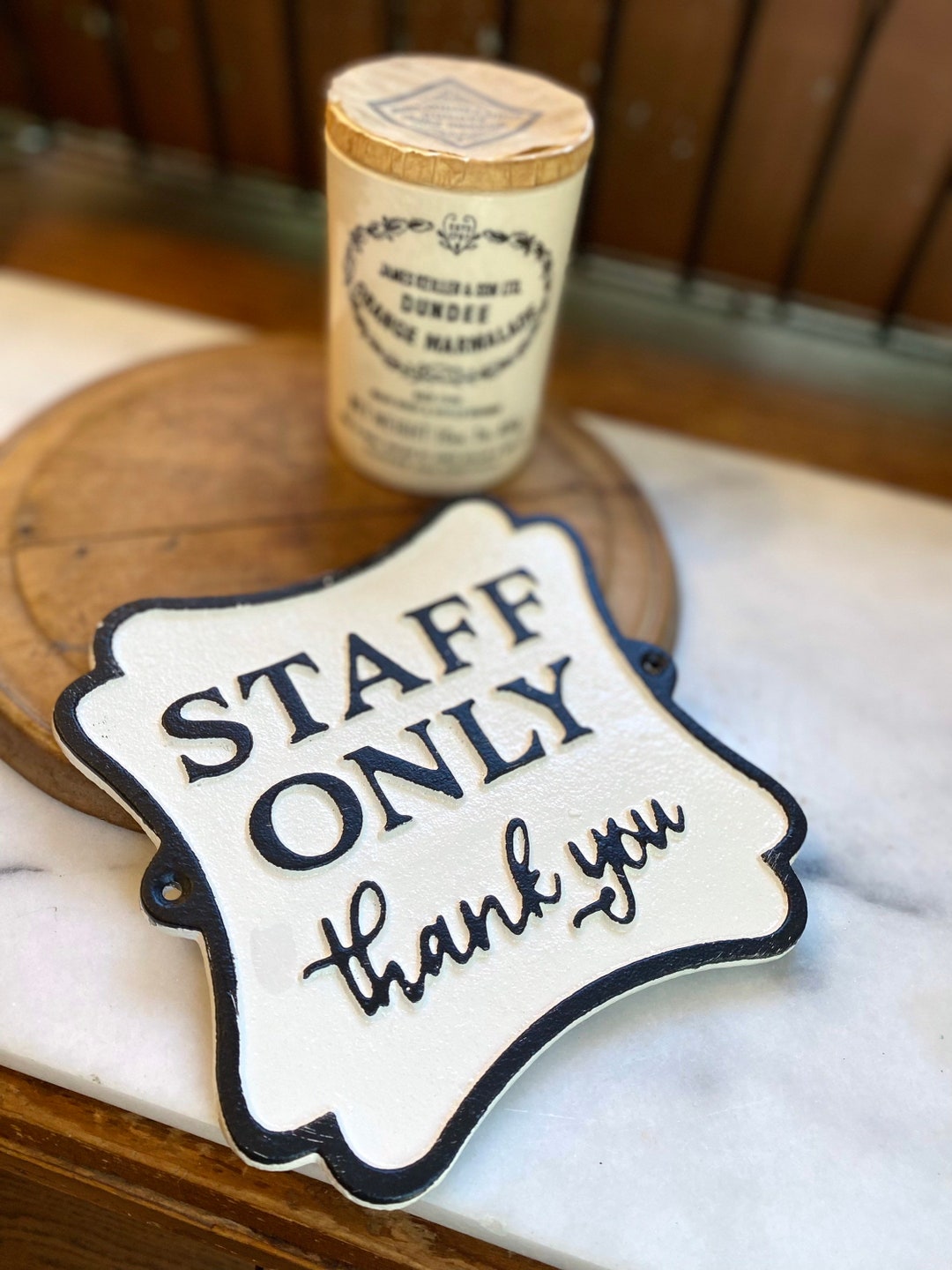 Fun Metal Sign for Door Staff Only Thank You It Gets a Chuckle Out of ...