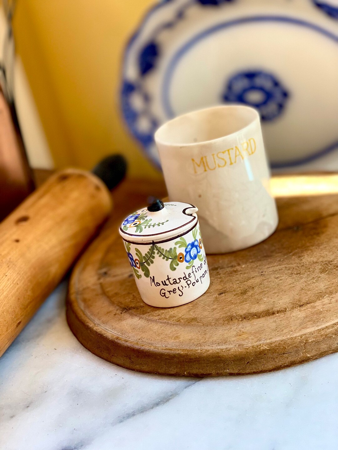 Vintage French Crock Moutarde Mustard Pot France - Etsy