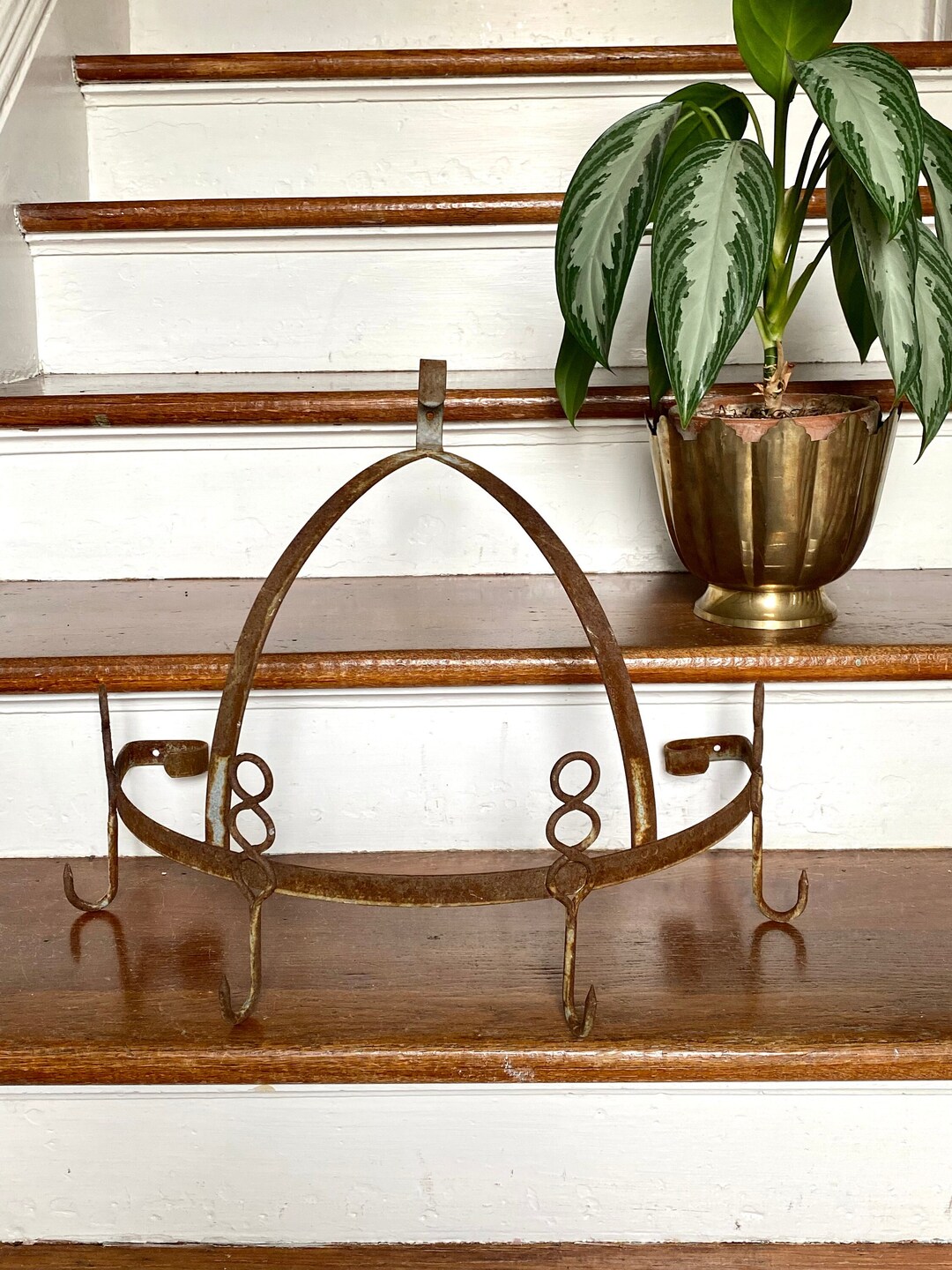 Magnificent Vintage Rustic Shabby Chic Pot Rack Excellent for Your ...
