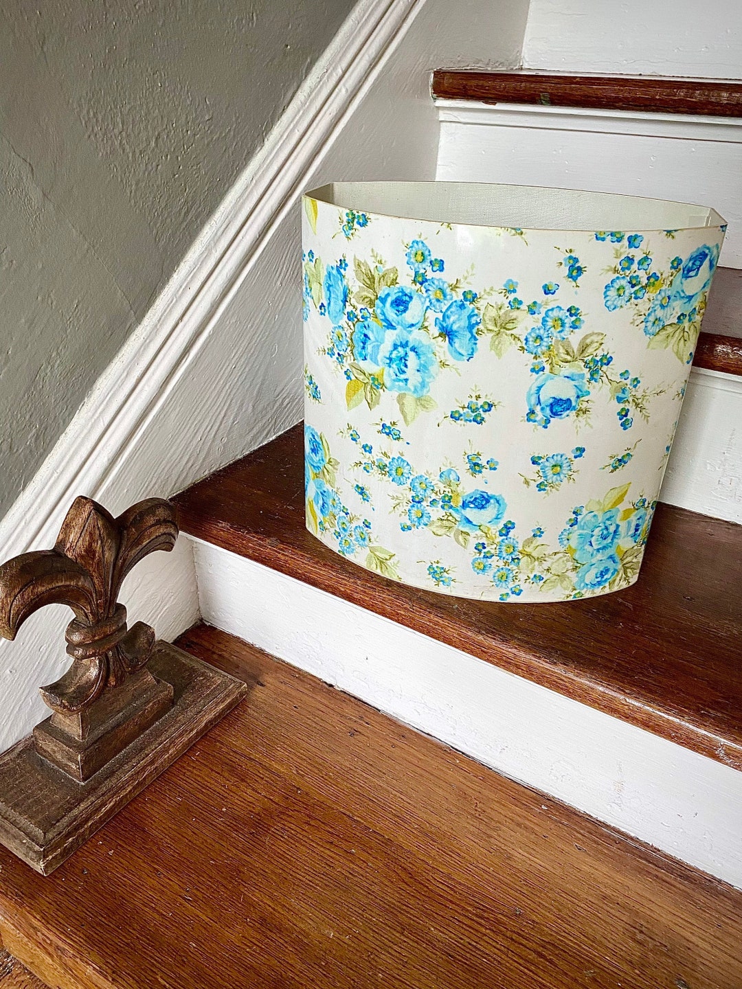 Vintage Floral Wastebasket Mid Century Beauty! - Etsy