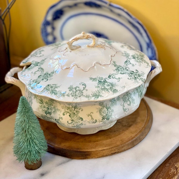 Green Transferware - Etsy