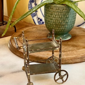 Adorable Brass Bar Cart Smaller Size for a Shelfie or Vignette - Etsy
