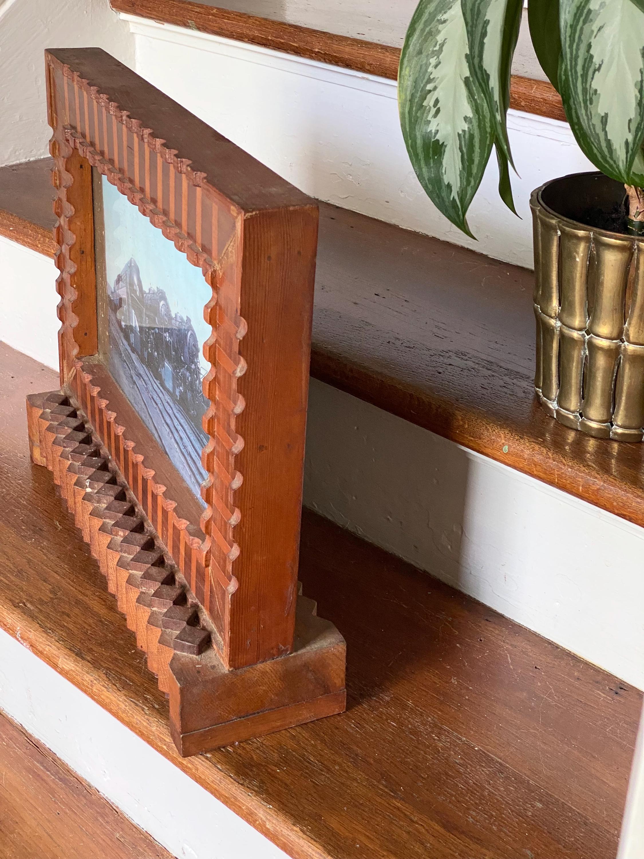 Large Magnificent Folk Art Handmade Adirondack Frame so Incredibly ...