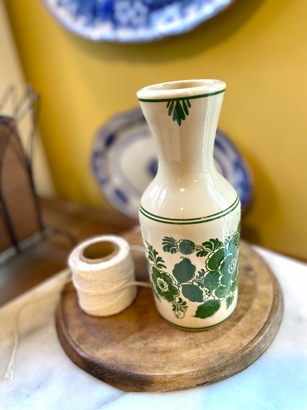 Gorgeous Rare Green Delft Carafe so Many Ways to Use This Beauty - Etsy