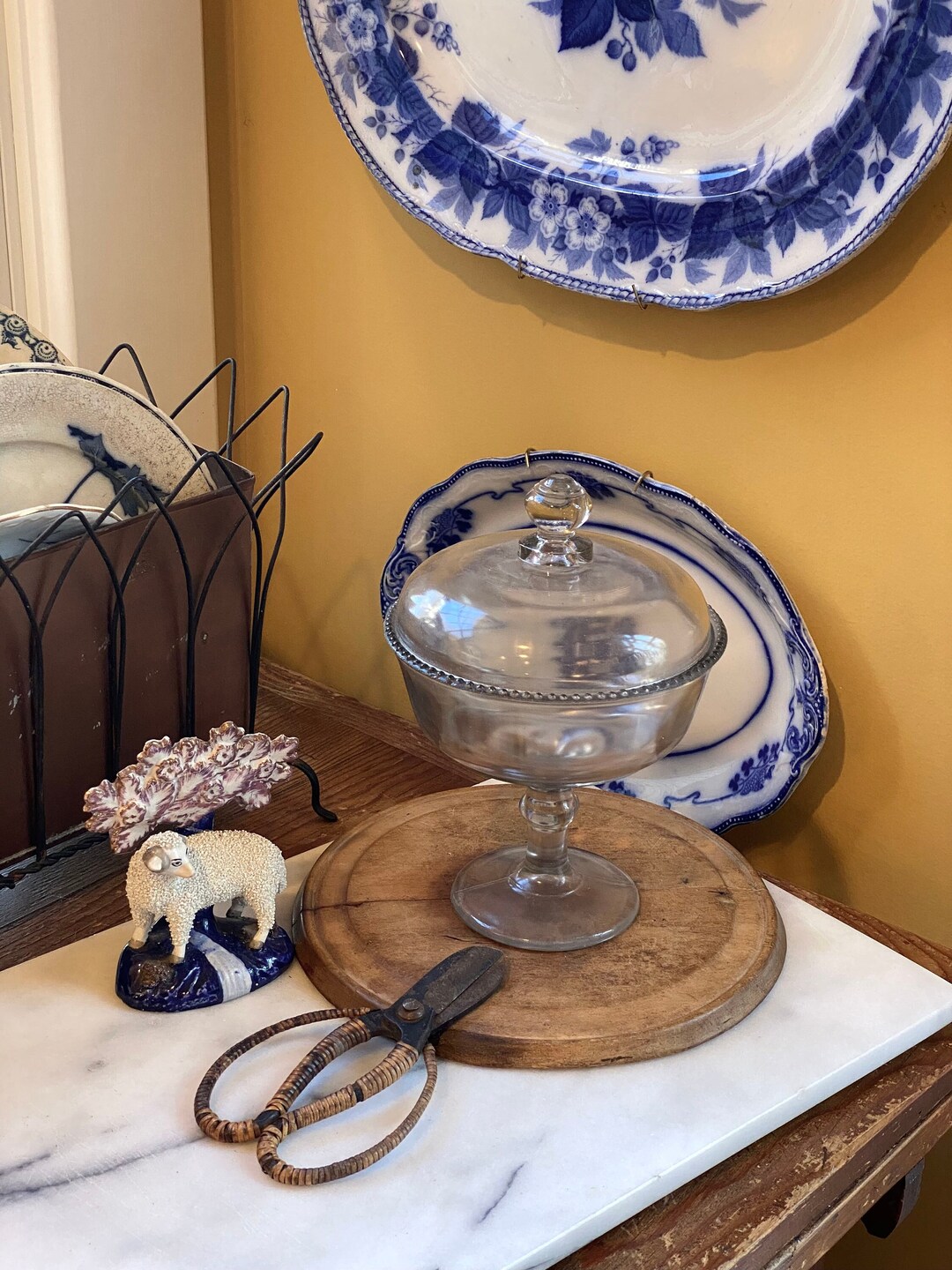 Gorgeous Antique Glass Pedestal Compote EAPG so Many Uses in Kitchen ...