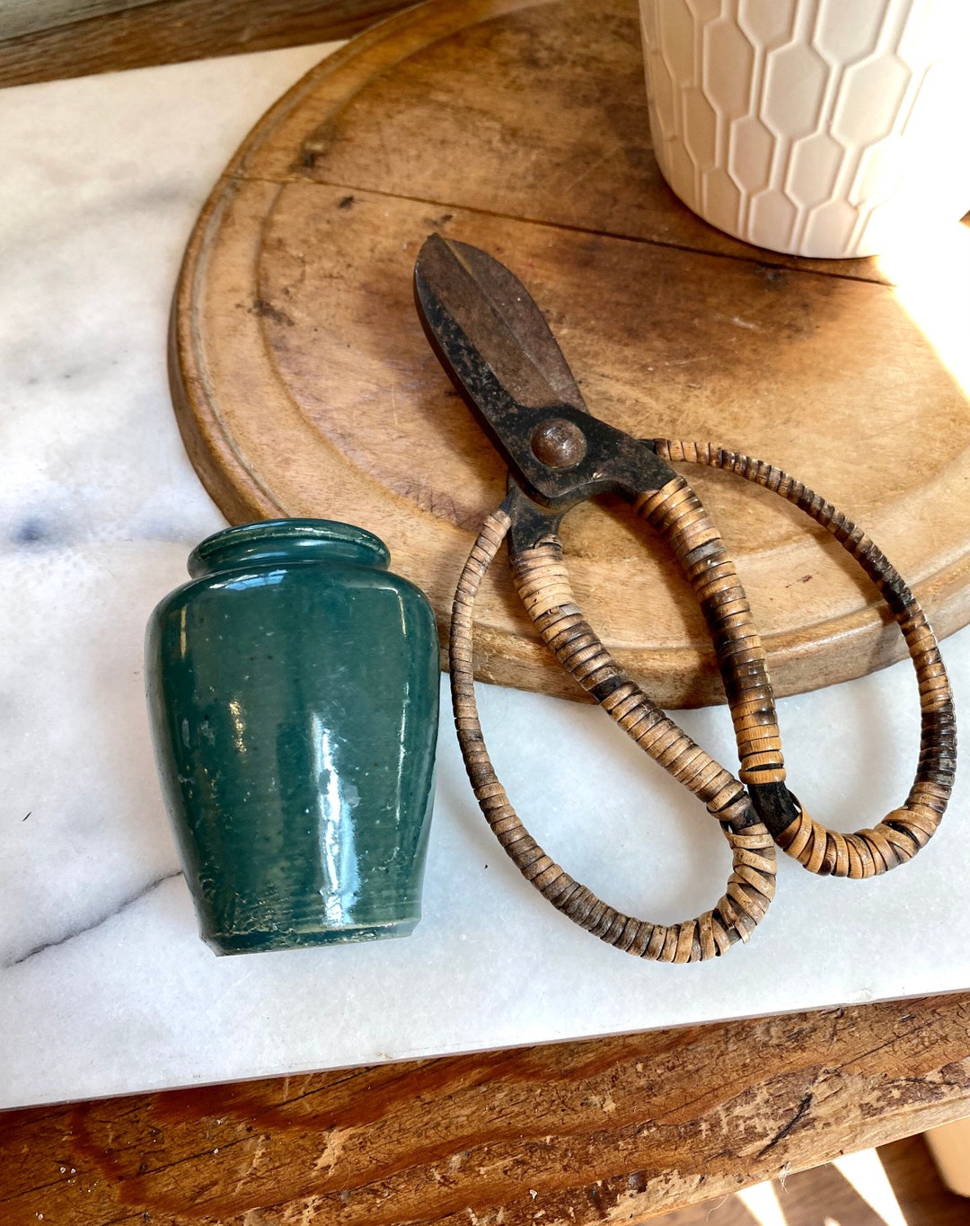 Gorgeous Rare Antique Teal English Stoneware Pottery Crock Port Dundas ...