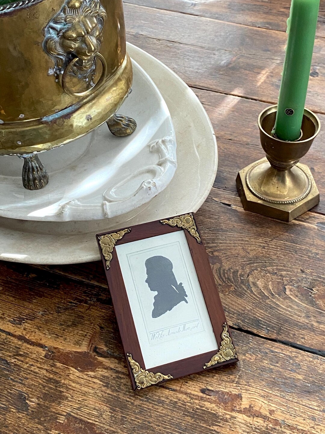 Beautiful Mozart Silhouette in Terrific Antique Frame Gallery Wall Must ...