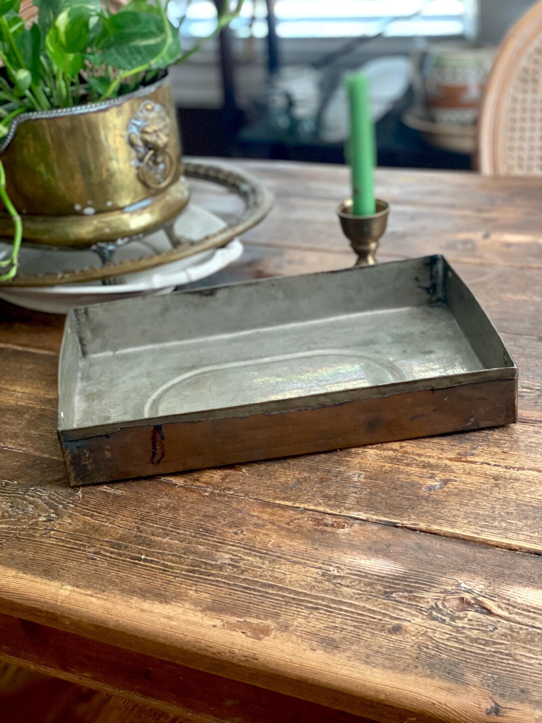 Gorgeous Vintage Copper Tray or Plant Saucer Would Be Adorable With ...