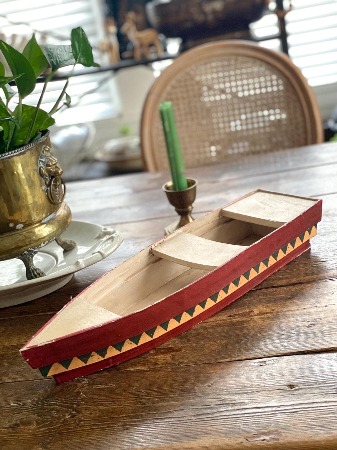 Handmade Paper Mache Boat: Decorative Shelfie Display - Etsy