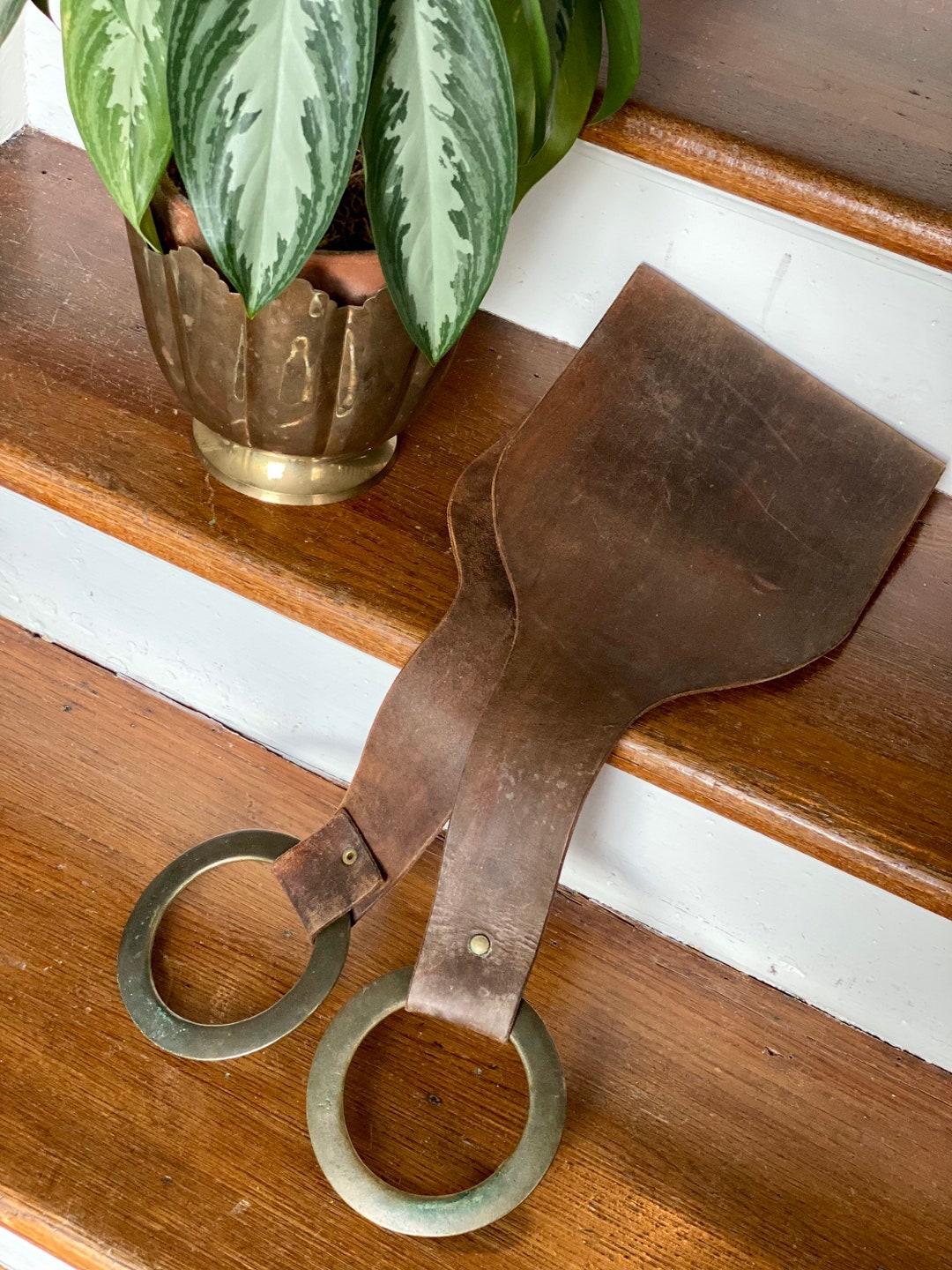 Vintage Leather & Brass El Cid Girth Wall Hanging - Etsy