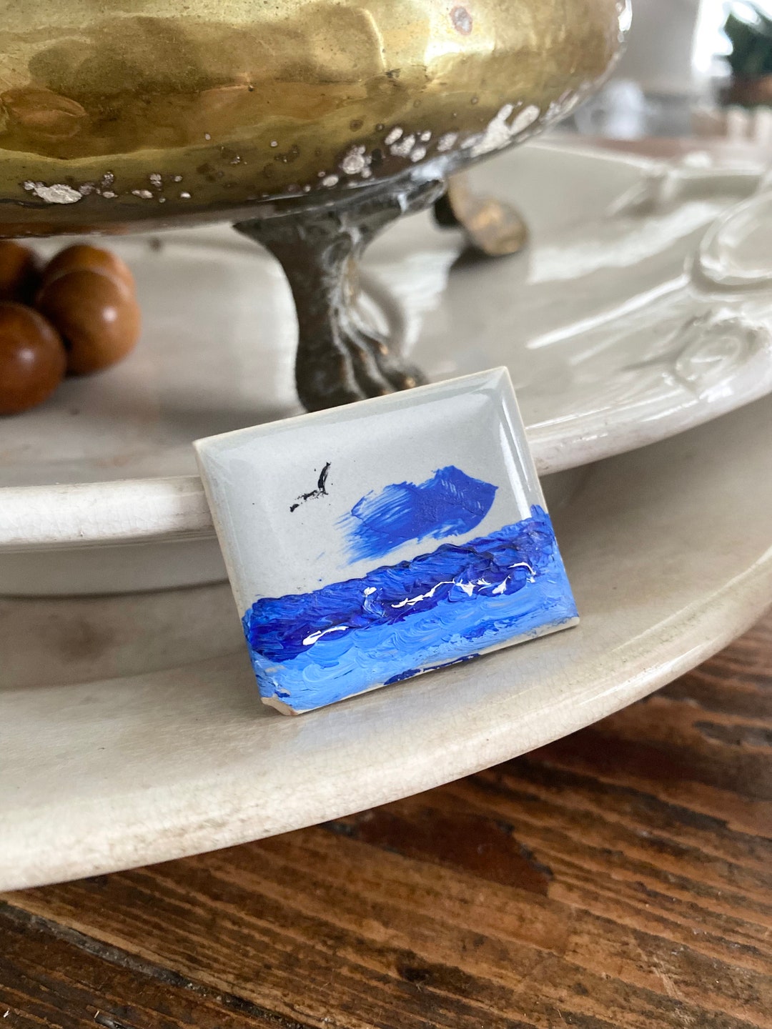 Magnificent Miniature Hand Painted Tile - Etsy