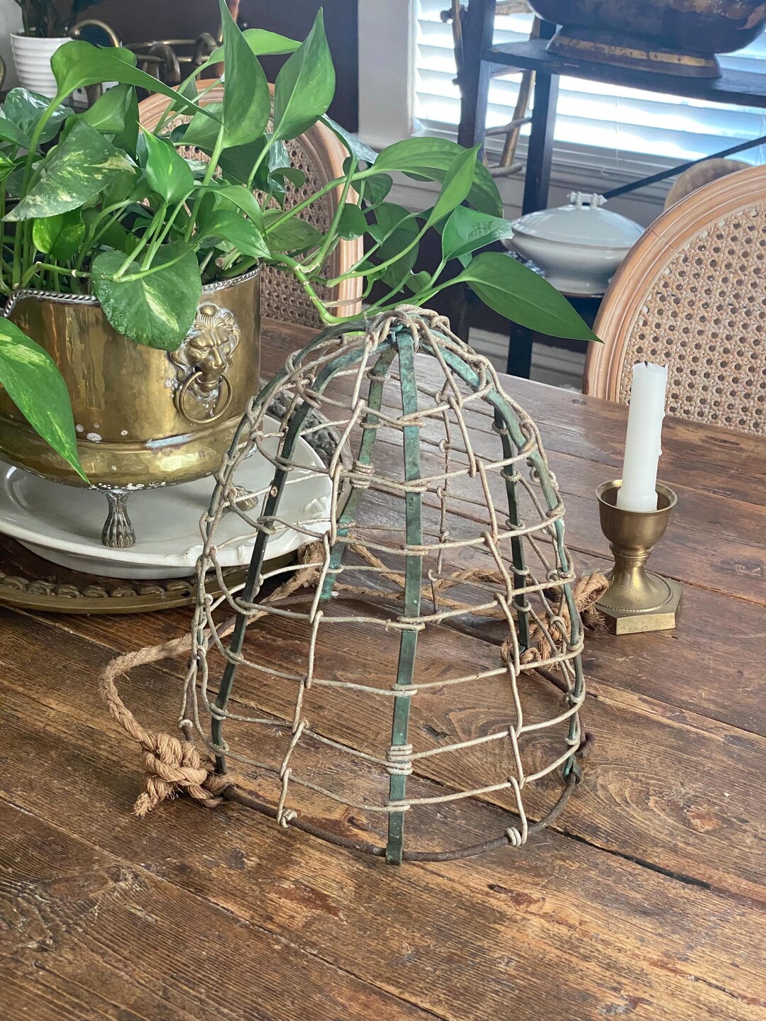 Antique Rustic Farmhouse Style Horse Feeder Basket or Flip for a ...
