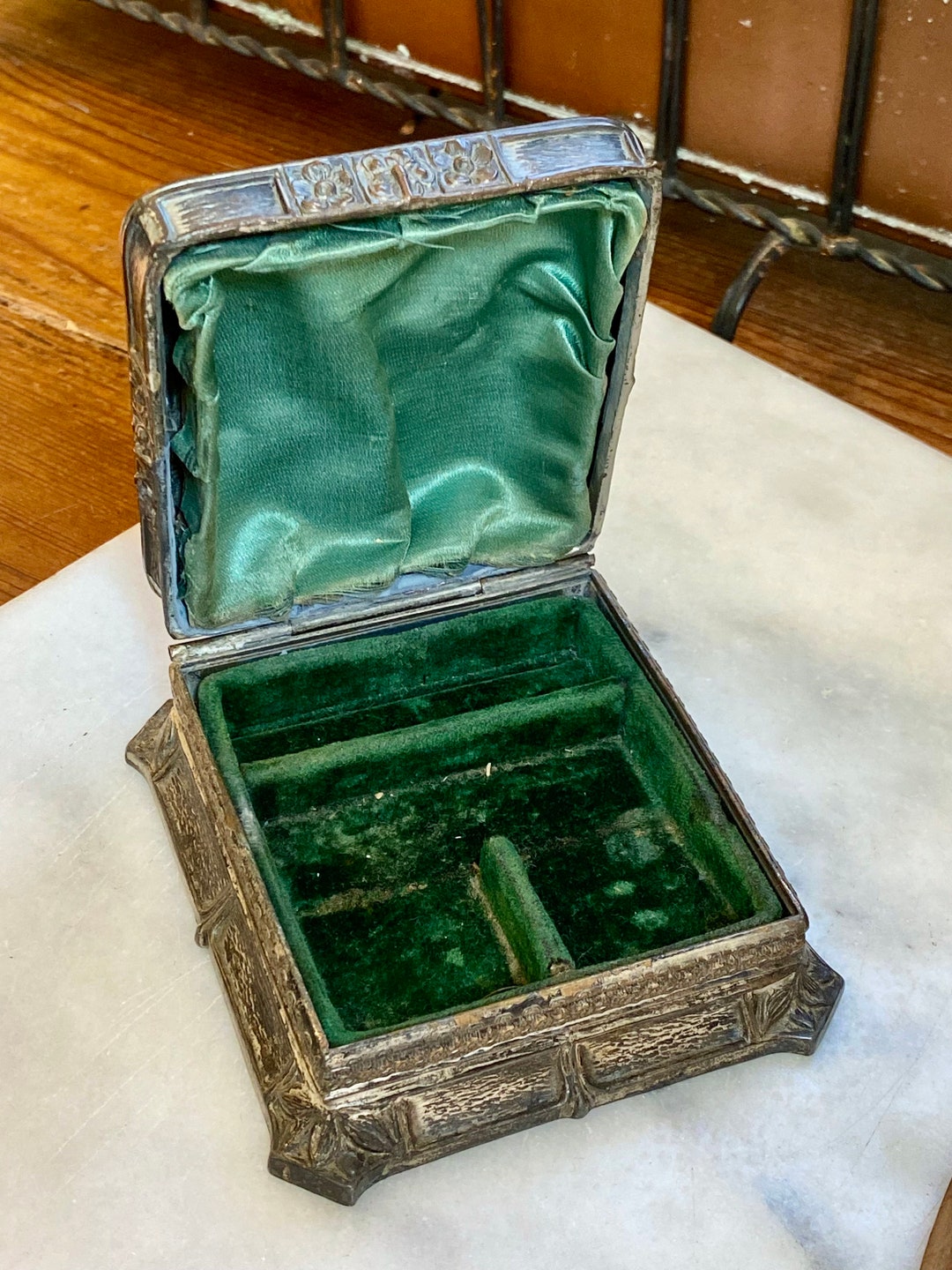 Antique Monogrammed Victorian Keepsake Box Just Look at That Green ...