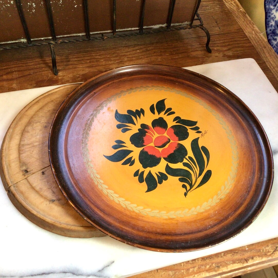 Gorgeous Signed Tole Painted Tray Magnificent Colors! - Etsy