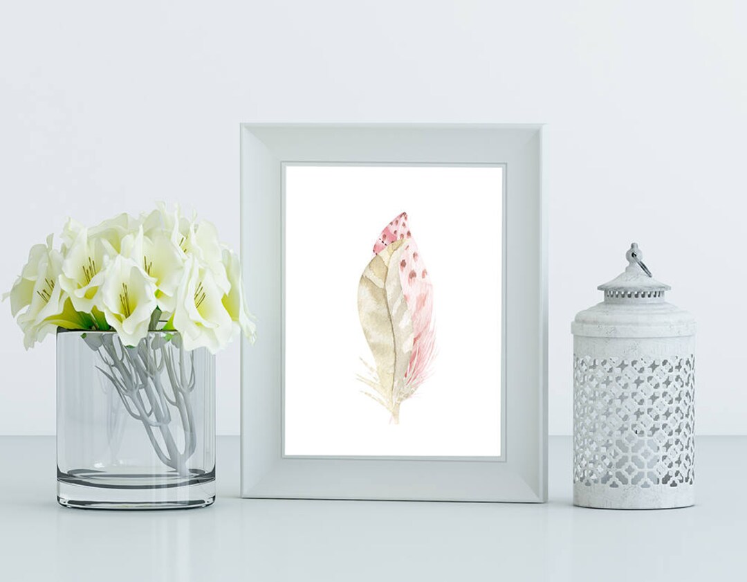 Feather Wall Decor,printable ART, Feather Art, Home Decor, Watercolour ...