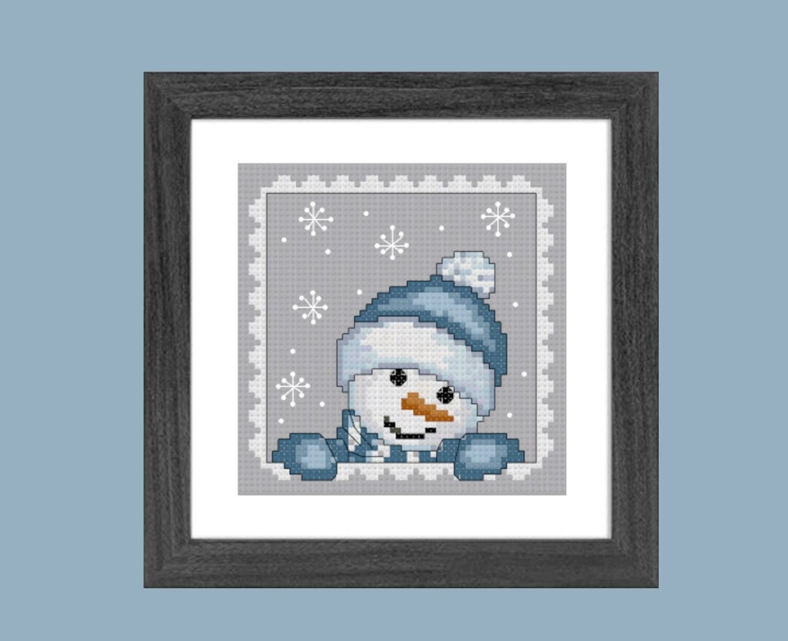 Winter Cross Stitch Pattern Snow Cross Stitch Pattern Snowman Cross ...