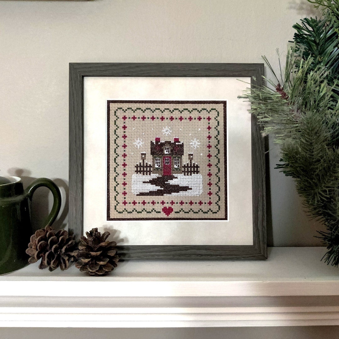 Winter Cross Stitch - Christmas Sampler Pattern - Primitive Cross ...