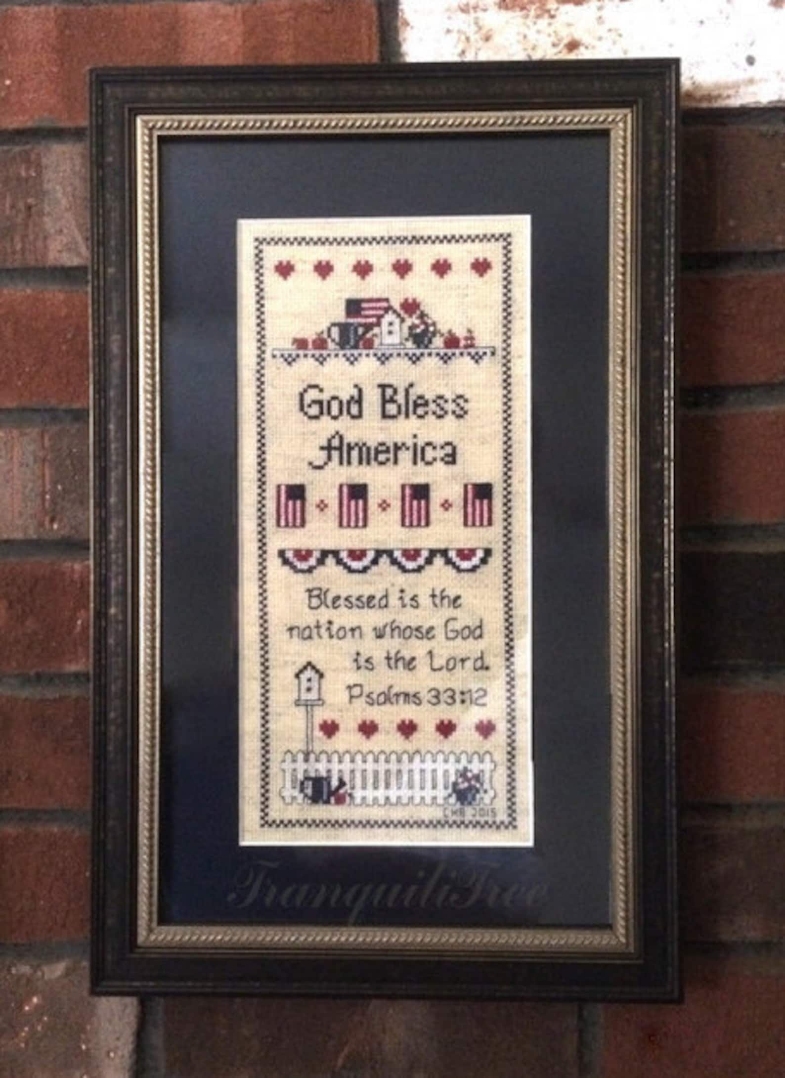 Cross Stitch Sampler Pattern American Cross Stitch Cross | Etsy