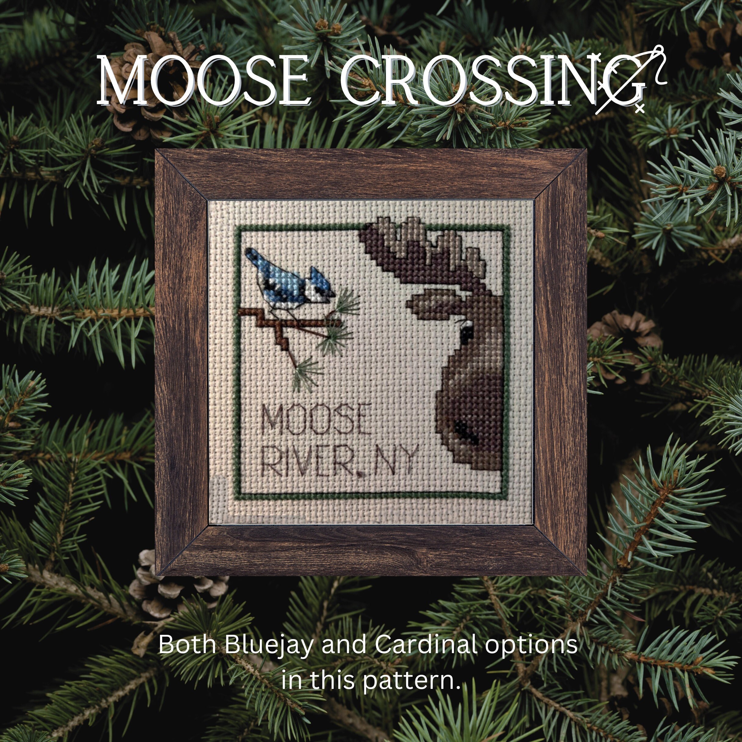 Moose Cross Stitch Pattern - Woodland Cross Stitch - Cardinal Cross ...