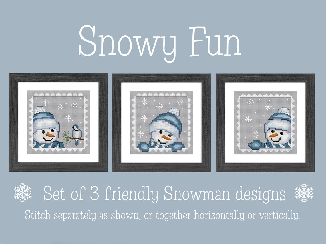 Winter Cross Stitch Pattern Snow Cross Stitch Pattern - Etsy