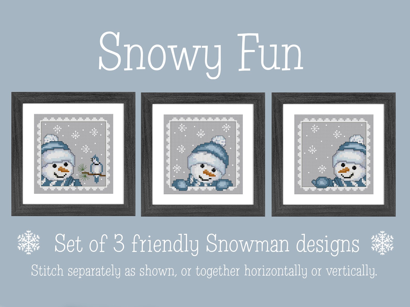 Winter Cross Stitch Pattern Snow Cross Stitch Pattern - Etsy