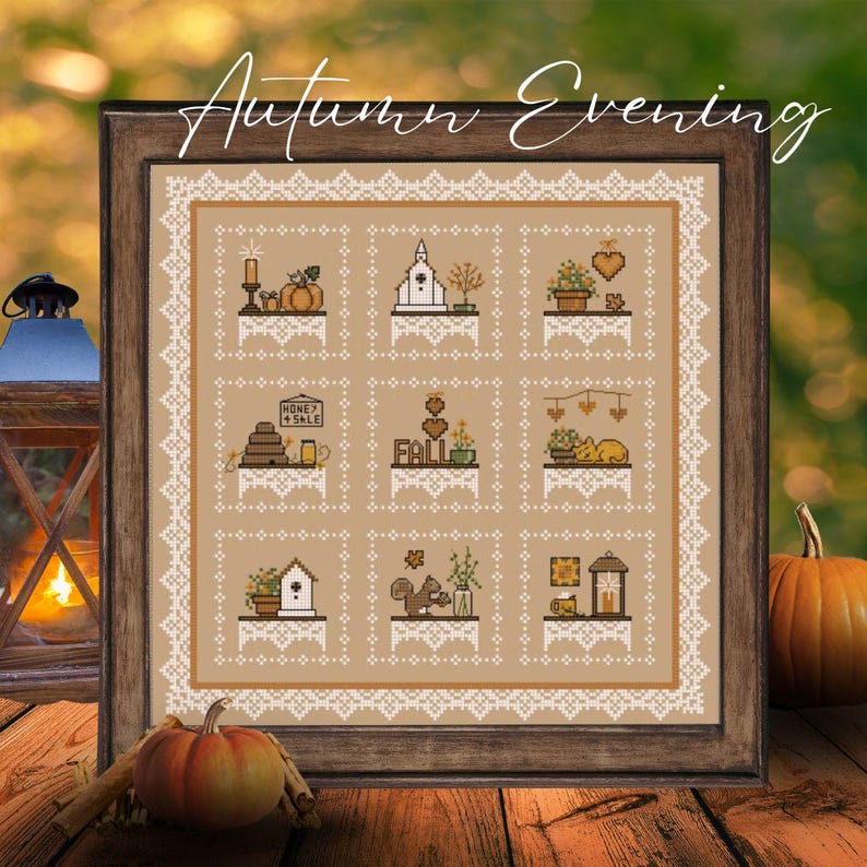 Autumn Cross-stitch Pattern, Digital Pattern Download, Fall Crossstitch ...