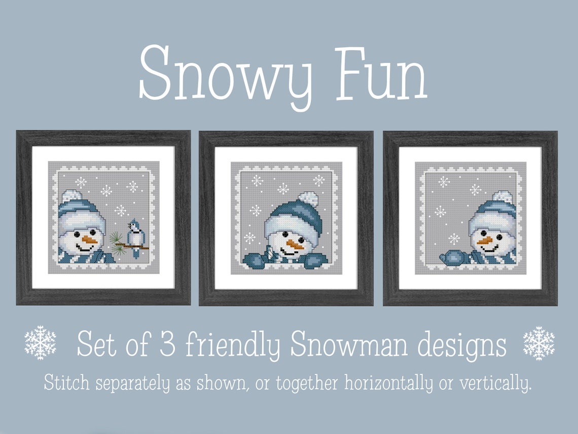 Winter Cross Stitch Pattern Snow Cross Stitch Pattern - Etsy