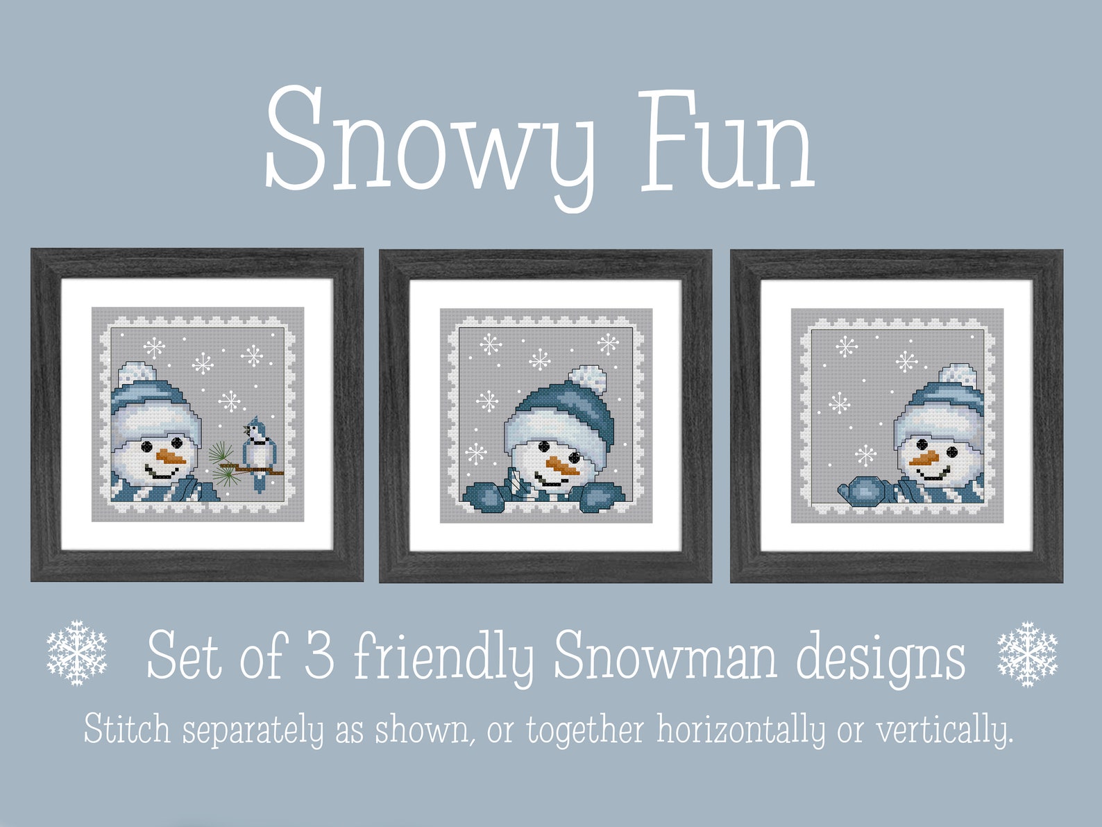 Winter Cross Stitch Pattern Snow Cross Stitch Pattern - Etsy