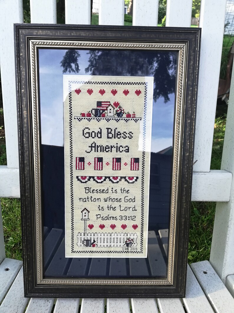 Cross Stitch Sampler Pattern American Cross Stitch Cross | Etsy