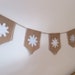 Snowflake Christmas Bunting Banner Burlap - Etsy UK