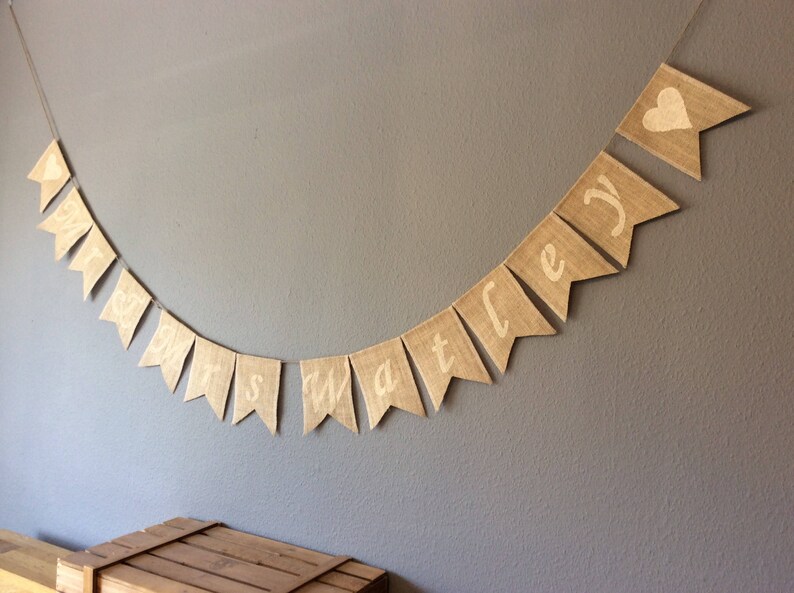 Personalised Bride & Groom Wedding Bunting Banner Mr Mrs | Etsy