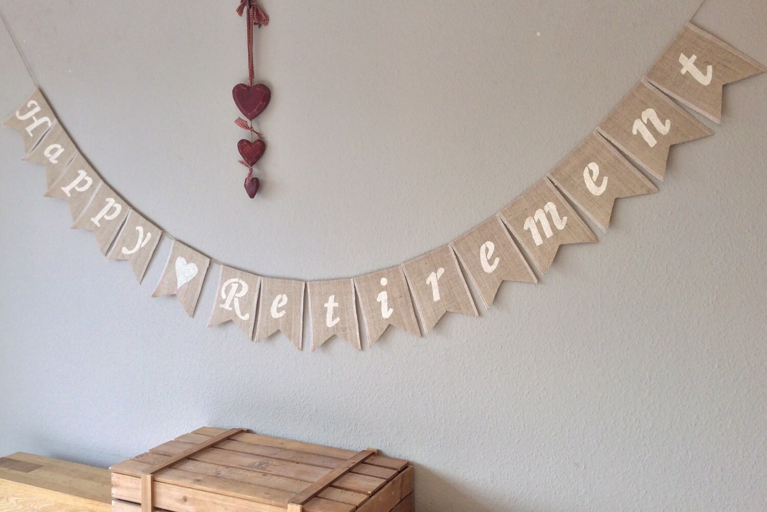 Happy Retirement Bunting Banner Hessian Burlap Rustic - Etsy UK