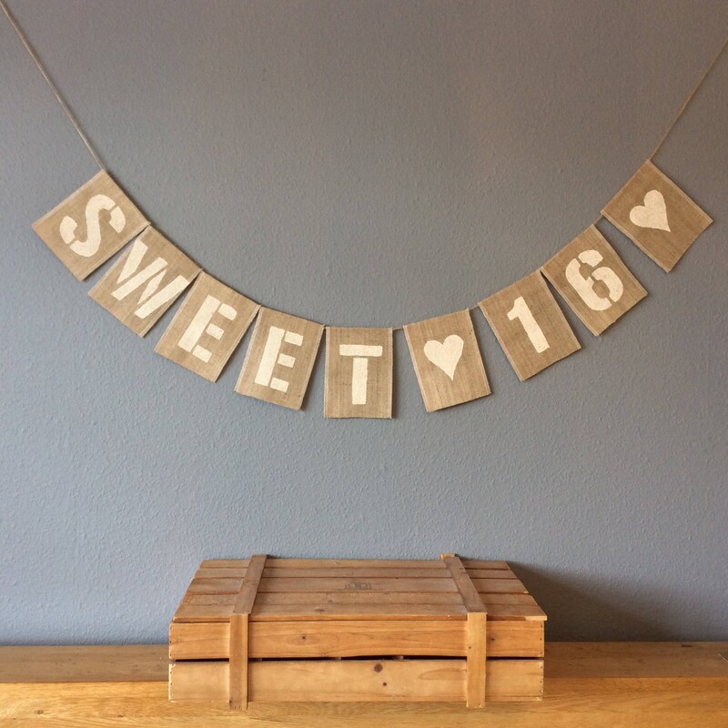 Sweet 16 Banner - Etsy