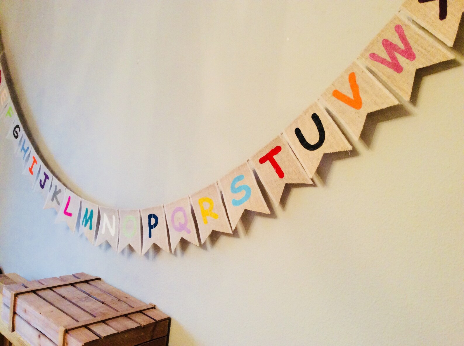 Childrens Alphabet & Colours Bunting Banner. Nursery - Etsy UK