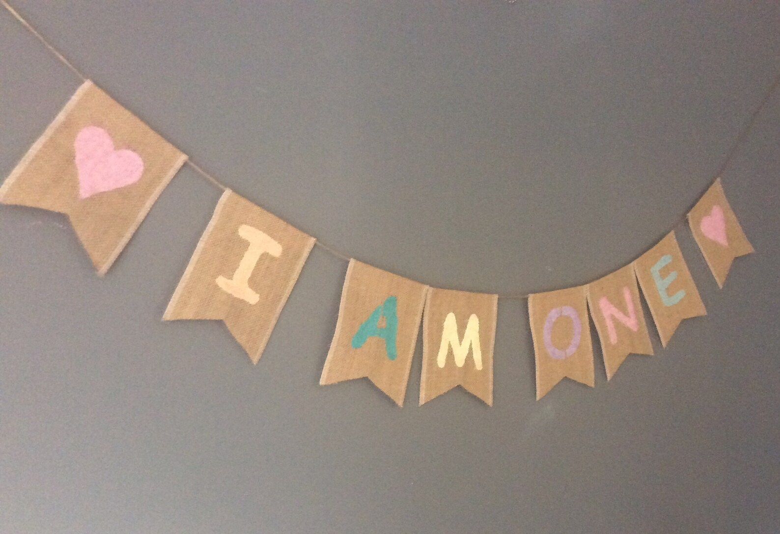 I Am One One Today First Birthday Party Bunting Banner. | Etsy UK