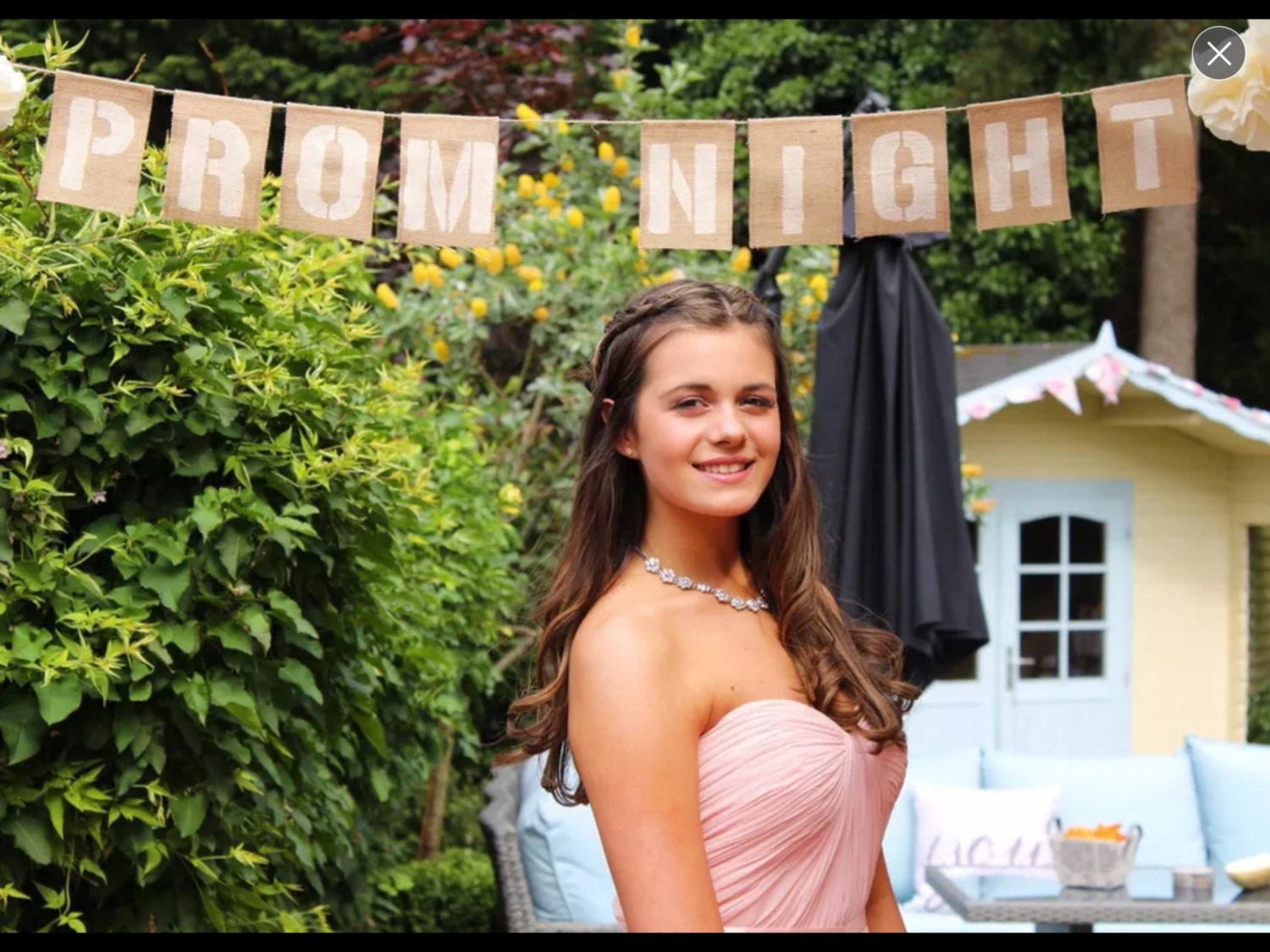 Prom Night Bunting Banner. Vintage Hessian Burlap Rustic - Etsy UK