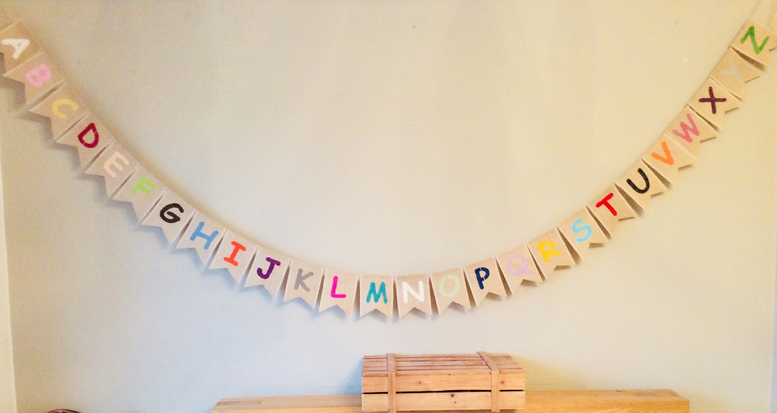 Childrens Alphabet & Colours Bunting Banner. Nursery - Etsy UK