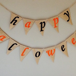 Halloween Bunting Banner Hessian Burlap - Etsy