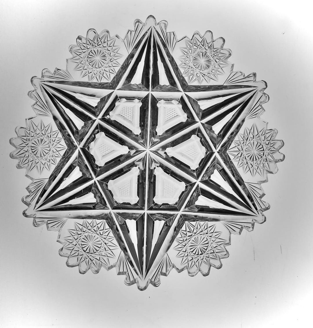 ABP Libbey Plate-american Brilliant Cut Glass Plate-libbey ABP W C ...