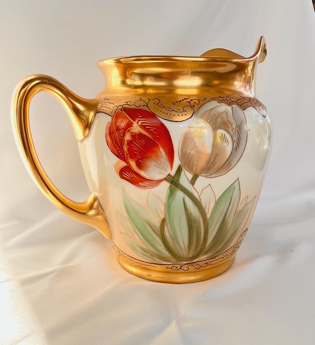 Antique-gold-pickard China-pickard Tulip Gold Porcelain-art Nouveau ...