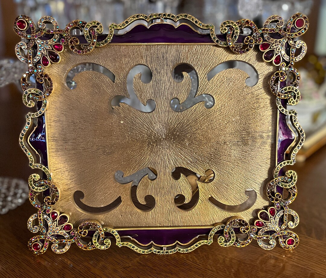 JAY STRONGWATER Frame-wedding Tiara Picture Frame Swarovski Crystal ...