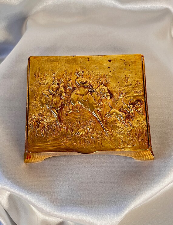 ANTIQUE-GILT Trinket Box-Austria Trinket Box-Desk Box… - Gem