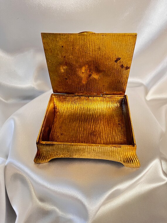 ANTIQUE-GILT Trinket Box-Austria Trinket Box-Desk Box… - Gem