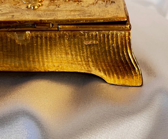 ANTIQUE-GILT Trinket Box-Austria Trinket Box-Desk Box… - Gem
